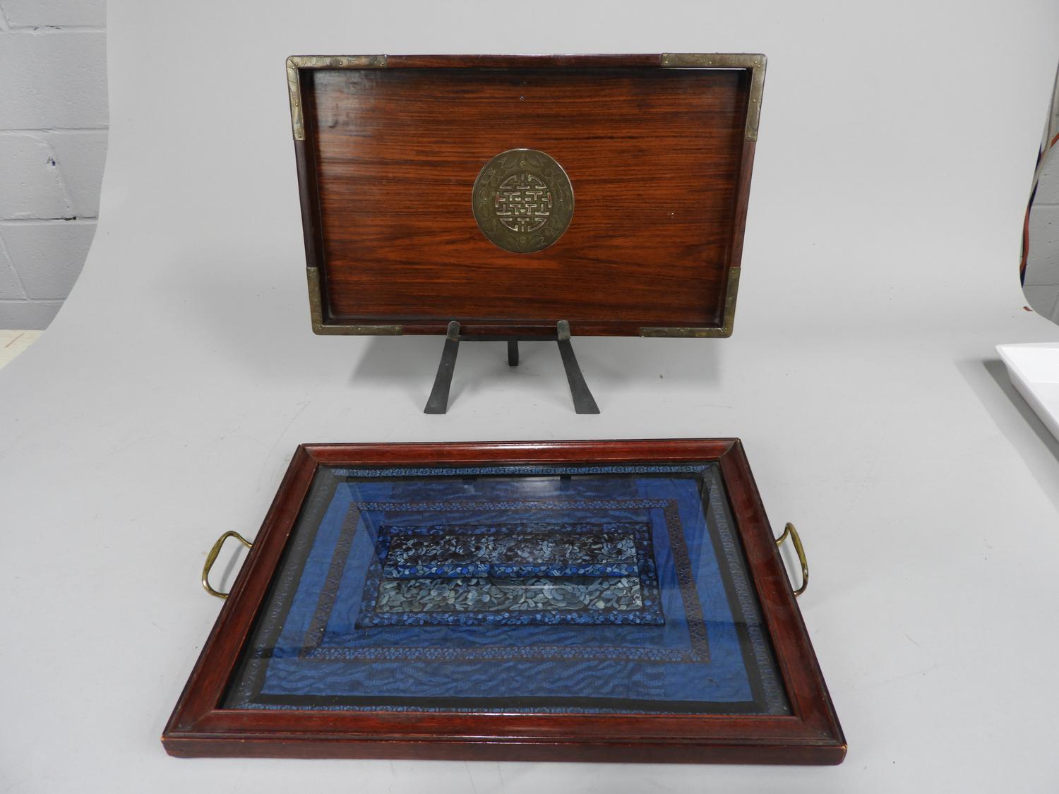 Murrays Auctioneers - Lot 263: Two good quality Asian serving trays Murrays Auctioneers - Lot 263: Two good quality Asian serving trays